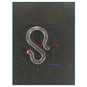 24 Clear Plastic Punch Bowl Cup S Hooks Hangers NEW 40mm