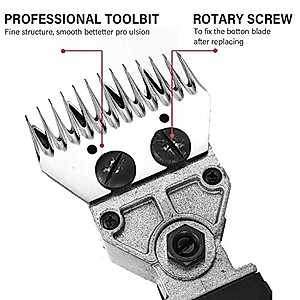 Coldwind Portable Sheep Shears 6 Speeds Adjustable Alpaca Electric Clippers Professional Shearing Trimmer for Goat Llama Horse Farm Animal Fur Livestock Pet Grooming-Black