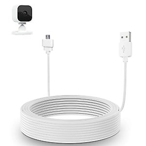 Koroao 20ft/6m USB Charging Cbale for Blink Mini, Power Supply Extension Charger Cable Comepatible with Blink Mini Indoor Plug-in Camera for Continuous Faster Charging