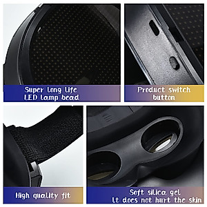 brookhaus Led Mask, Bluetooth App Controlled Halloween Masks, Luminous Mask for Adults, Light up Costumes Masks