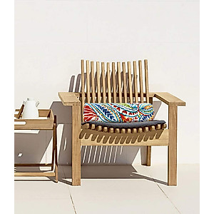 Fabritones Pack of 2 Outdoor Waterproof Decorative Bolster Pillows with Inserts for Patio Furniture, 20x6 Inch Fade Resistant Patio Garden Bolster Cushions for Couch Bed Sofa, Paisley Multi