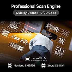 MEFERI MS300R Ring Scanner, Equip with SE4107 Zebra Scanner, Finger Scanner Bluetooth IP54 BT5.0 NFC 1000 mAh Battery, Barcode Scanner 1D/2D/QR Code Scanner, Left&Right-Handed Use, iOS/Android/Windows