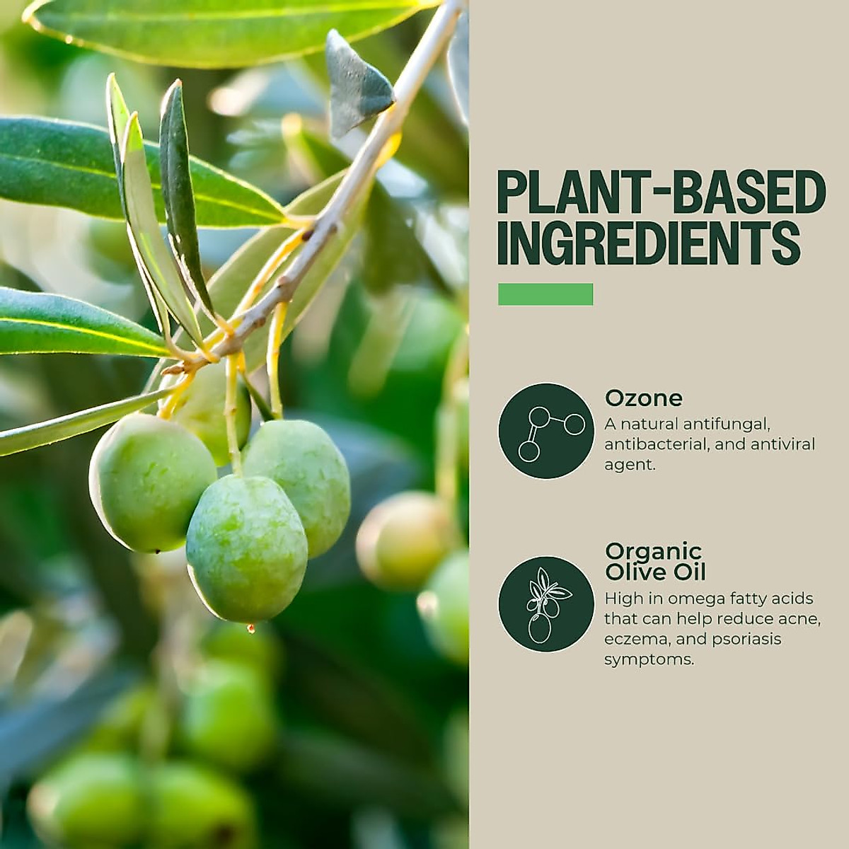 Pur O3 Fully Ozonated Olive Oil - Pure, Natural, Organic Ozonated Oil - Olive Oil Skin Care from Ozonated Oil, Oxygenated Olive Oil - Ozone Oil in a Glass Jar, 2 oz