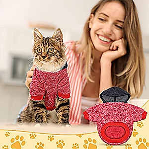 Xuniea 9 Pieces Dog Hoodie Sweaters with Pockets Warm Dog Camouflage Clothes with Hat Dog Winter Pullover Hoodie Outfit Apparel for Small Pets Dogs Cats Costume