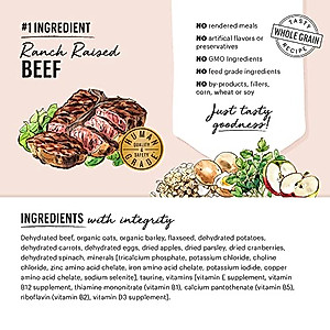 The Honest Kitchen Dehydrated Whole Grain Beef Dog Food, 2 lb Box