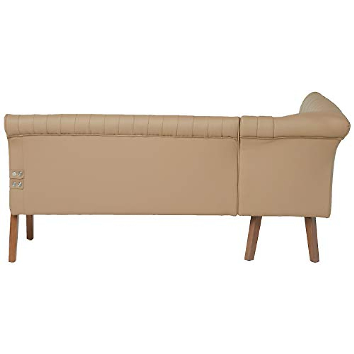 Milan Bernice Faux Leather Nook, Taupe