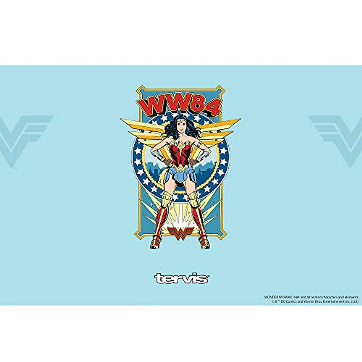 Tervis DC Comics - Wonder Woman - Retro Triple Walled Insulated Tumbler Travel Cup Keeps Drinks Cold & Hot, 30oz, Stainless Steel