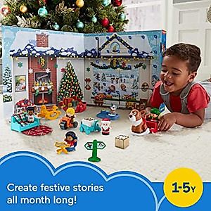Fisher-Price Little People Advent Calendar, Christmas playset, 24 Toys for Pretend Play, Gift for Toddlers and Preschool Kids Ages 1 to 5 Years