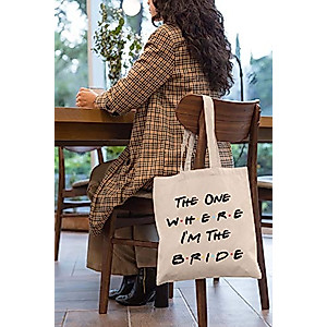 Bride Gift,The One Where I'm the Bride,Engagement Gift,Bride to Be Gift,Newly Engaged,Bridal Shower Gifts,Bachelorette Party Gifts,Friends TV Show,Reusable Grocery Bag Shoulder Bag Shopping Bag Tote Bag Gift