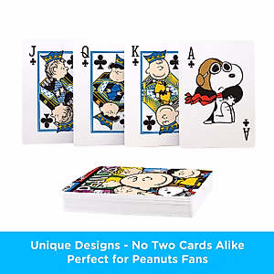 AQUARIUS Peanuts Playing Cards - Peanuts Cast Deck of Cards for Your Favorite Card Games - Officially Licensed Peanuts Merchandise & Collectibles - Poker Size with Linen Finish