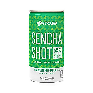 Ito En Sencha Shot, Japanese Green Tea, 6.4 Ounce (Pack of 30), Unsweetened, Zero Calories