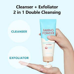 ETUDE Baking Powder B.B Deep Cleansing Foam, 5.4 fl.oz.(160ml) (21AD) | Perfect Cleansing and Peeling, Removes Pore Waste and Dead Skin Cells, Korean Skin Care, Kbeauty, Perfect for Gift