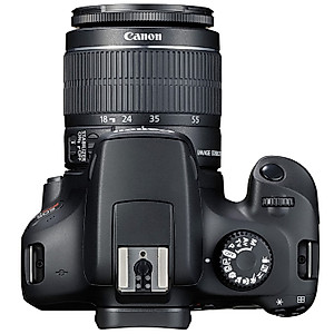 Camera Bundle for Canon EOS Rebel T100 DSLR Camera with EF-S 18-55mm f/3.5-5.6 is II Lens and Accessories Pack (64GB, Handheld Tripod, Extra Batteries, and More)