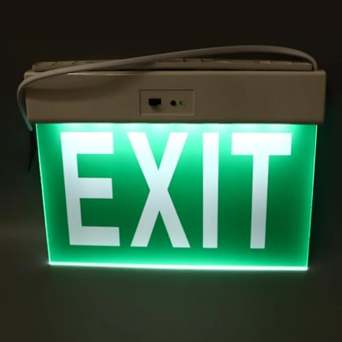 Led Emergency Exit Sign Acrylic Clear Eye Catching Exit Sign with Light for Building Camera Indoor Use AC85‑265V