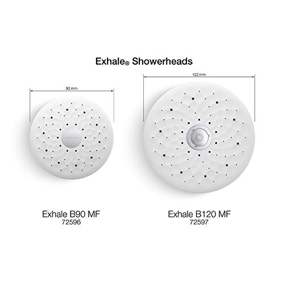 KOHLER K-72597-SN Exhale B120 2.0 Gpm Multifunction Showerhead, Vibrant Polished Nickel