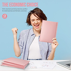 Fuxury Bubble Mailers 6x10 Inch 100 Pack, Sakura Pink Padded Envelopes, Self Seal Waterproof Mailing Envelopes Bubble Padded, Shipping Bags for Mailing,Packaging, Small Business, Boutique, Bulk #0