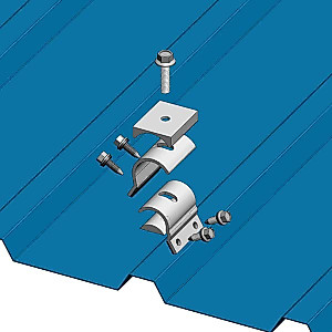 10 MageBracket RL R-Panel Trapezoidal Metal Roof Mounting Racking Rib Brackets Clamps for Solar Panel Module Installation