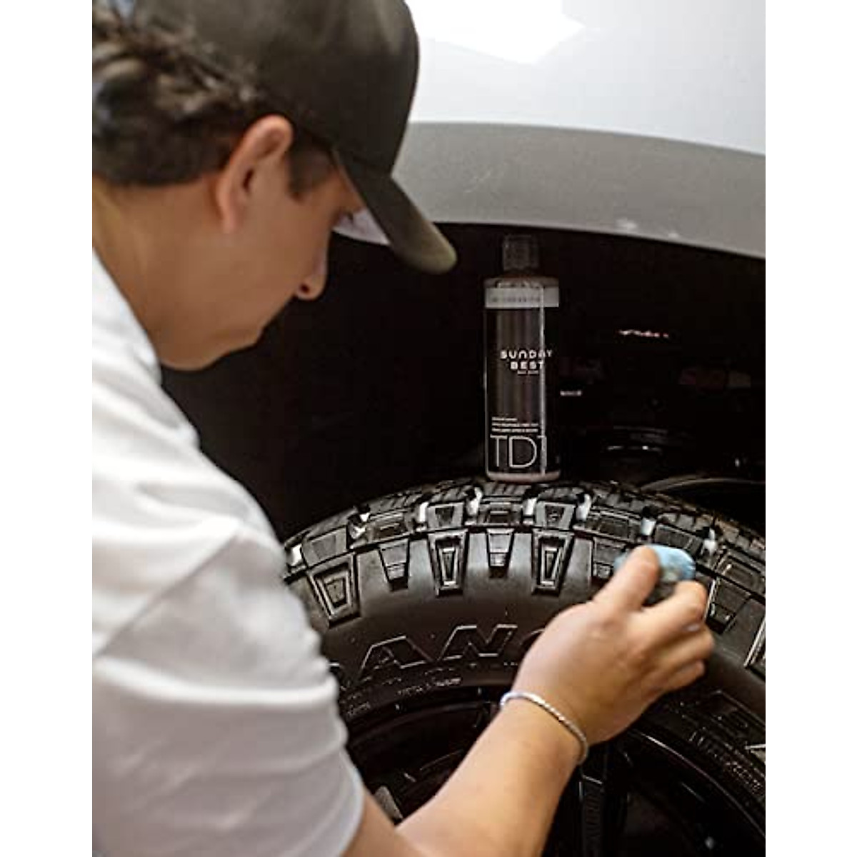 Sunday Best Car Care | Tire Dressing Shine & Protectant , Vinyl, Rubber & Plastic, Long Lasting Easy Spray or Wipe on Application, Commercial Grade Water Based Solution (16oz)