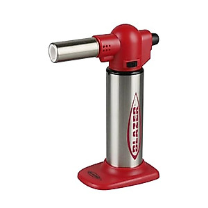 Big Buddy Refillable Turbo Torch Lighter- White Culinary Blow Torch, Butane Refillable, Flame Adjustable (MAX 2500°F) with Child Safety Lock- Use For Cooking, BBQ, Baking, Brulee + More