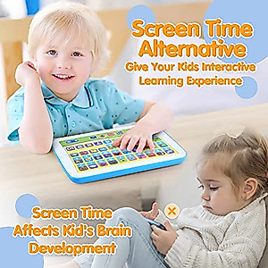 Bilingual Spanish & English Learning Toys for Toddlers 1-3, Kids Interactive Learning Tablet, Childrens Alphabet ABC / Words / Numbers / Colors Learning Pad, Education Toy for Babies 24 Month+