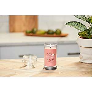Yankee Candle White Strawberry Bellini Signature Medium Pillar Candle, 14.25oz,