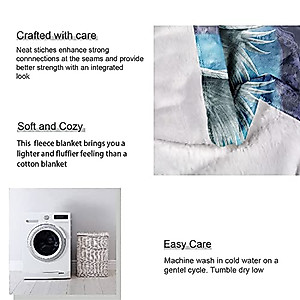 HommomH 60"x80" Blanket Soft Fluffy Flannel Fleece Throw Dragon Angel Love