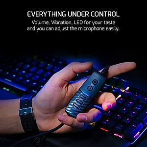 GAMEPOWER Kizaru USB Gaming Headset - 7.1 Virtual Surround Sound, Wired RGB Led Headphones with 53MM Drivers, Comfort Design, 360 Spatial Audio, Noise Cancelling Mic PC, Laptop, Black