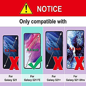 AACL Galaxy S21 FE Screen Protector Tempered Glass for Samsung Galaxy S21 FE 5G,6.4 Inch,[Support Fingerprint Unlock][Full Screen Coverage (except edges)][9H] [3 Pack]