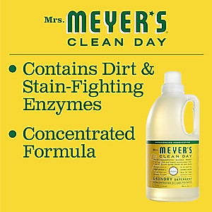 Mrs. Meyer's Liquid Laundry Detergent, Biodegradable Formula Infused with Essential Oils, Honeysuckle, 64 oz (64 Loads)