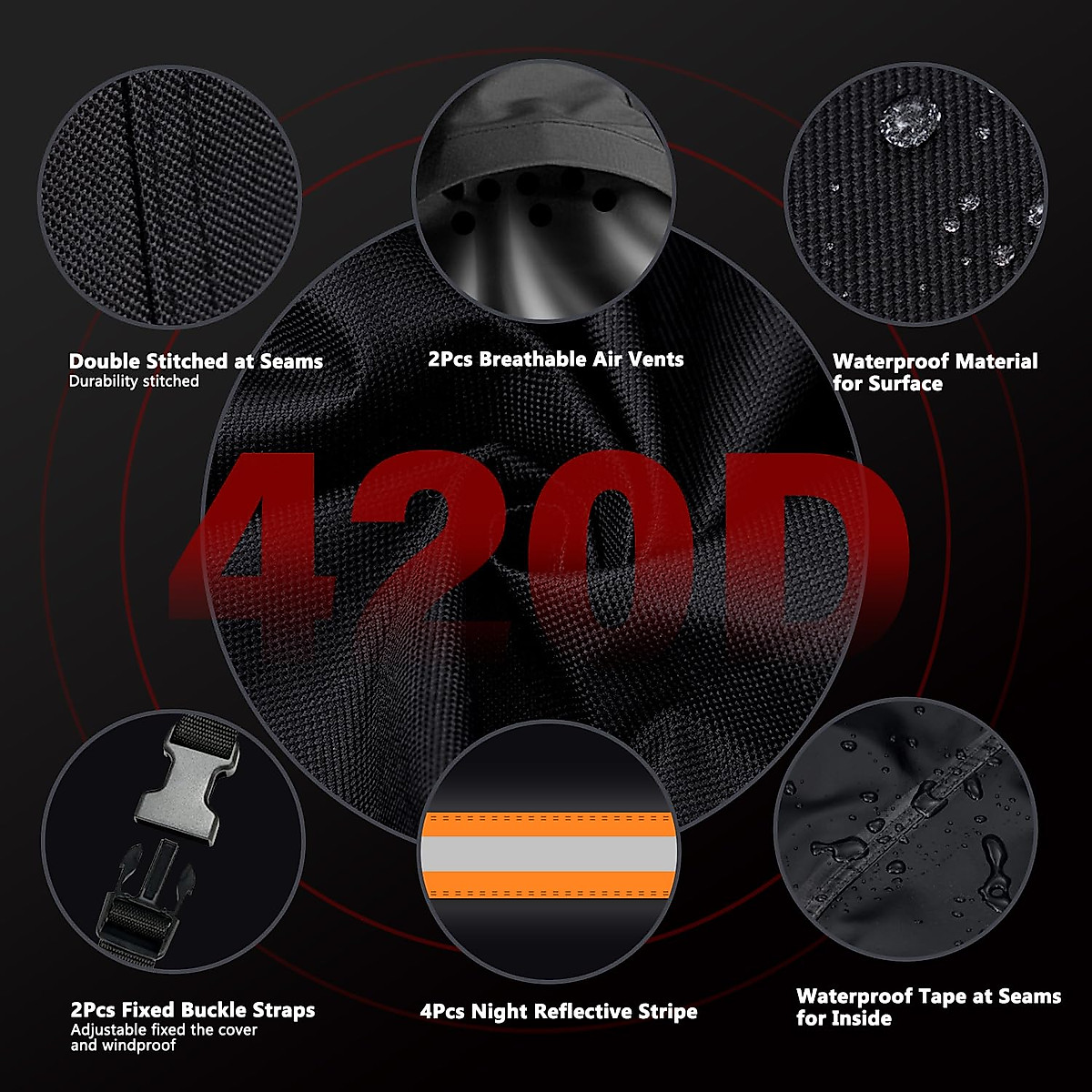 ClawsCover ATV Cover Waterproof Outdoor Heavy Duty XL-Plus 83 Inch Fadeless 420D Oxford Cloth Quad ATC 4 Wheeler Covers All Season All Weather UV Protection for Kawasaki Yamaha Suzuki Honda Polaris