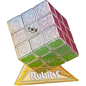 Hasbro Gaming Rubik's Cube Neon Pop 3 X 3 Puzzle for Kids Ages 8 & Up