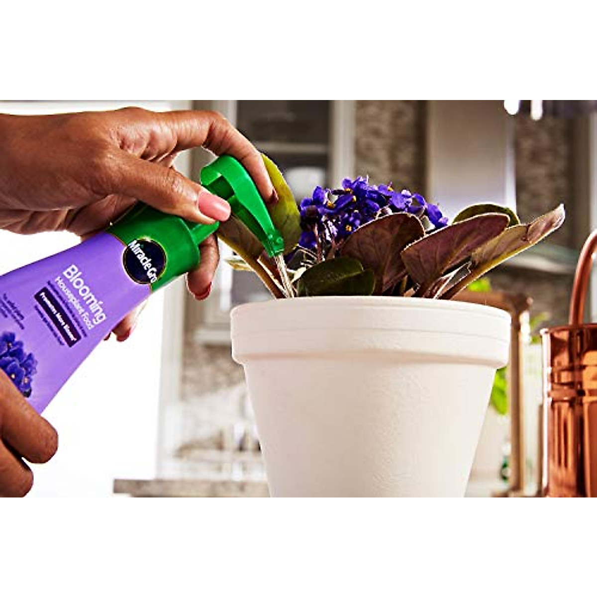 Miracle-Gro Blooming Houseplant Food, 8 oz., Plant Food Feeds All Flowering Houseplants Instantly, Including African Violets, 2 Pack