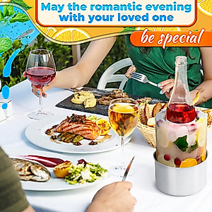 Ice Bucket Mold Ice Mold Wine Bottle Chiller Champagne Ice Mold Wine Chiller Bucket Champagne Ice Bucket Wine Ice Bucket Flower Ice Cube Mold Ice Bucket for Wine Bottles Wine Bucket Wine Cooler Bucket