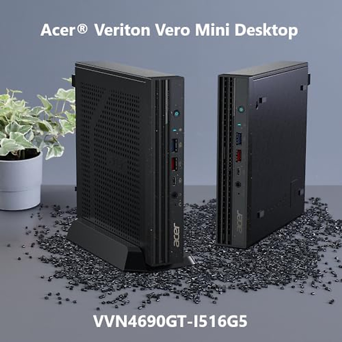Acer Veriton Vero Mini VVN4690GT-I516G5 Desktop | Intel Core i5-12400T | 16 GB DDR4 | 512 GB PCIe 4.0 SSD | Wi-Fi 6E | USB KB & Mouse | Windows 10 Pro 64-bit (Free Upgrade to Windows 11 Pro 64-bit)