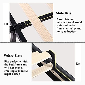 iPormis Queen Upholstered Bed Frame with Wingback, Platform Bed Frame with Storage Headboard, Wood Slats Support, No Box Spring Needed, Noise-Free, Easy Assembly, Dark Gray