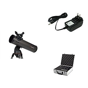 Celestron NexStar 130 SLT Computerized Telescope with 18778 AC Adapter (Black), Eyepiece and Filter Kit – 14 Piece Telescope Accessory Set