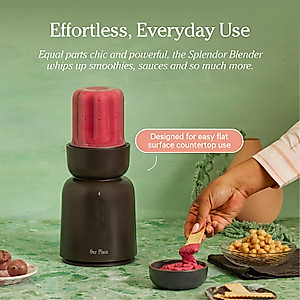 Our Place Splendor Blender - 1000W High-Power | Ultra-Sharp Blades | 2 Blending Modes | Includes 25 oz Personal Cup and Drinking Lid Set | Smoothies, Shakes & More | Steam
