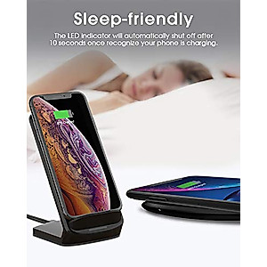 NANAMI Fast Wireless Charger[2 Pack], Qi-Certified 15W Max Charging Stand Pad Bundle, Compatible iPhone 14/13/12/SE 2020/11 Pro/XS/XR/X, Samsung Galaxy S23/S22/S21/S20/S10/S9/Note 20/10/9, AirPods Pro