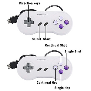 JAOK Classic Handheld Game Console, Built-in 620 Classic Games and 2X4 NES Classic Button Controller Av Output Video Games (620AV)