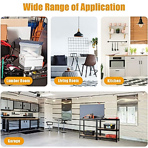 LDAILY 5-Tier Storage Rack, Heavy Duty Steel Shelf Unit with Adjustable Shelves, Boltless Shelving for Free Combination, 60" Commercial Garage Rack Unit (1, Black)