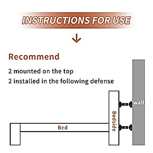 dadop Adjustable Threaded Bed Frame Anti-Shake Tool for Bed, Headboard Stoppers, Bedside Headboards Prevent loosening Anti-Shake Fixer, Easy Install (2pcs Black Upgraded Version, 40-100mm)