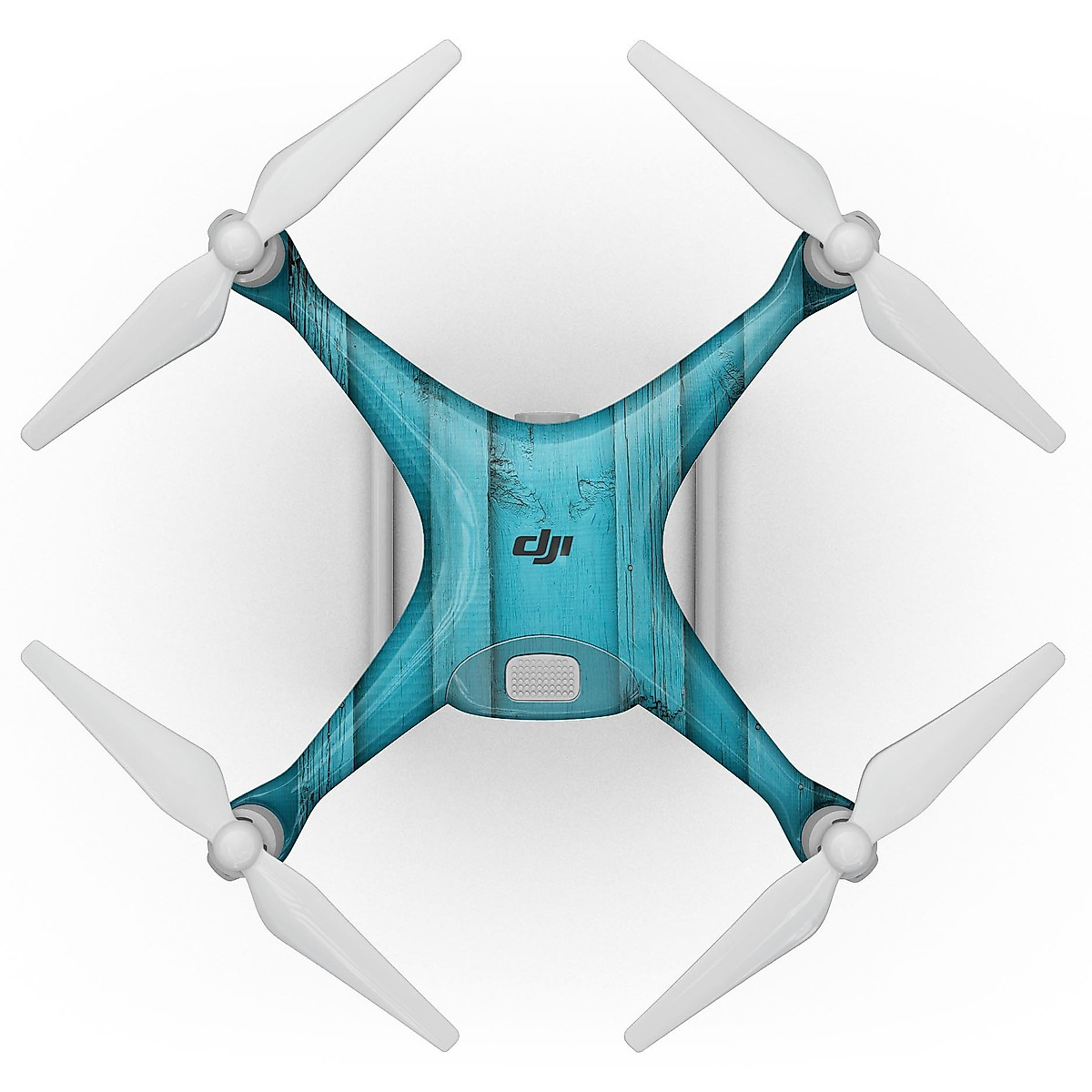 Design Skinz Design Skinz Signature Blue Wood Planks Full-Body Wrap Decal Skin-Kit Compatible with The Drone DJI Inspire 2