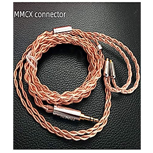 FAAEAL Upgraded Version of 8-core high-Purity Copper Earphone Cable,mmcx Connector for Shure SE846 SE535 SE215 SE315 SE425 UE900s MAGAOSI K5 LZ A4 A5 TIN Audio T2 T3 BGVP Earphones 4.9ft(3.5mm Plug)