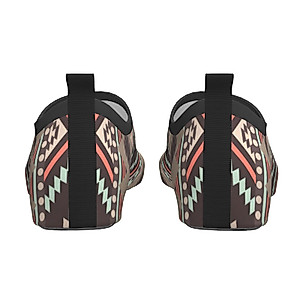 American Native Pattern Water Shoes for Men Women Aqua Socks Barefoot Quick-Dry Beach Swimming Shoes for Yoga Pool Exercise Swim Surf