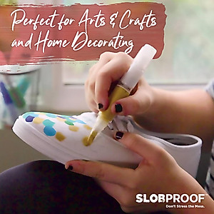 Slobproof 5-Pack Replacement Brush Tips for Refillable Touch up Paint Pen, Refillable Paint pens for Walls, Touch up Work, Fillable Paint Pens for Touch-up Brush Tool for Paint Syringe with Brush Tip