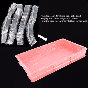 20 Pcs Disposable Small Animals Cage Liner Rabbit Guinea Pig Cage Liners Plastic Clear Bunny Cage Liner Bag Universal Toilet Film,Small Animal Bedding, Hamster Bunny Litter Pan Bags