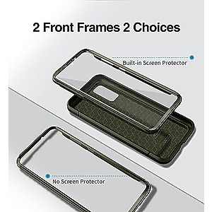 SURITCH for Samsung Galaxy S20 Case 6.2 Inch (NOT FIT Galaxy S20 FE/Plus/Ultra), (2 Front Frames) Full-Body Heavy Duty Rugged Shockproof Phone Cover with Built-in Screen Protector, Forest Green
