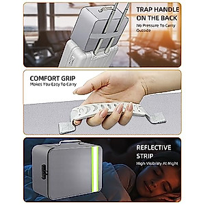 Large Fireproof Document Bag with Lock - 5-Layer Protection, Water-Resistant 3-Layer File Organizer with Reflective Stripe - for Safeguarding Legal Papers, Certificates, Laptops, and Valuables