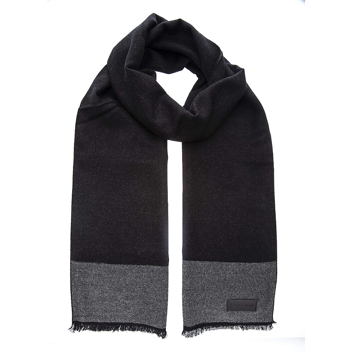 Marino’s Winter Cashmere Feel Men Scarf,100% Cotton Fashion Scarves, In Elegant Gift Box - Raven Ash - One Size