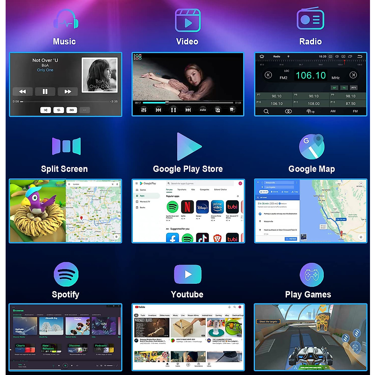 Wizanic 9 Inch HD Touchscreen Android 12 Car Stereo for Nissan Teana Altima 2008-2012 Manual A/C Car Radio Apply CarPlay with GPS Navigation Bluetooth Wi-Fi FM USB